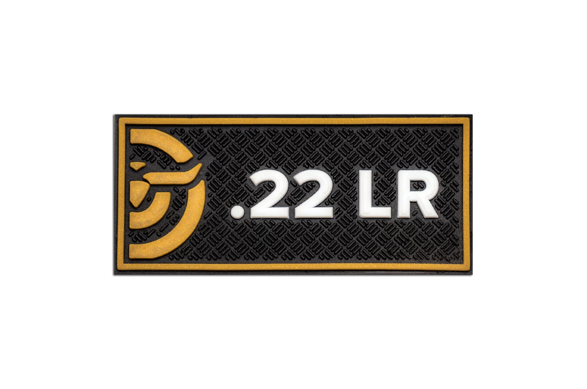 .22 LR Caliber Patch - Black & Gold - Make Ready Range Wear